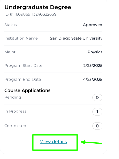 My course application status is " course in progress" how do I attach ...