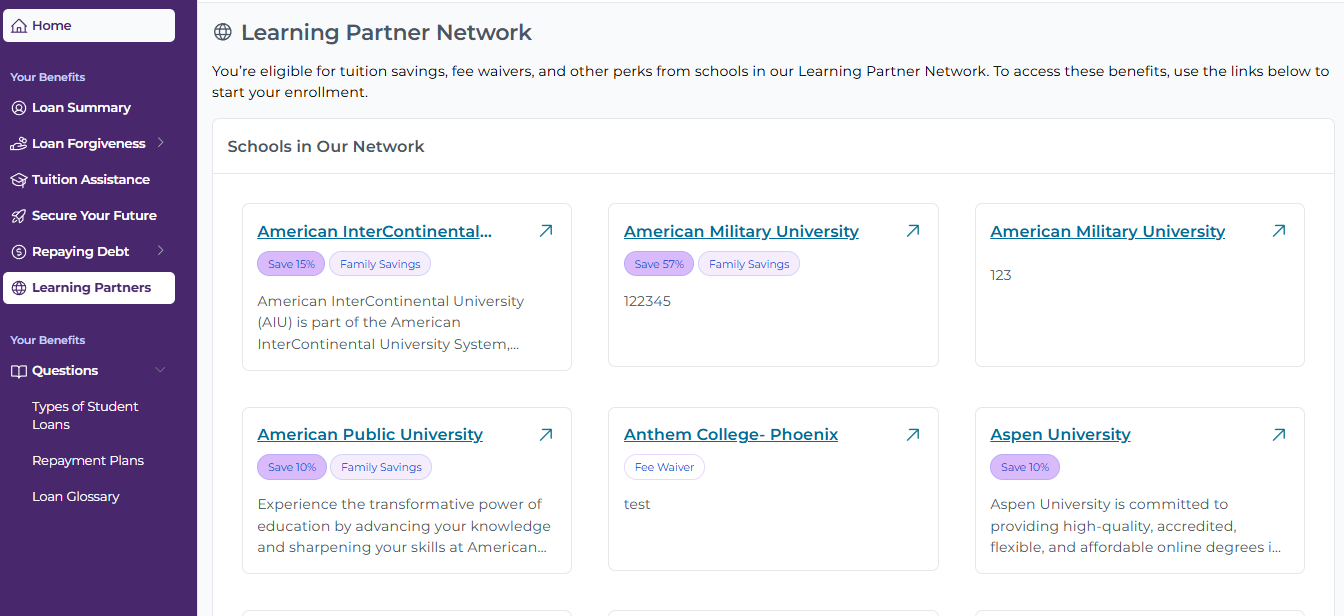 Who is eligible to use the Learning partner network - will depend on ...